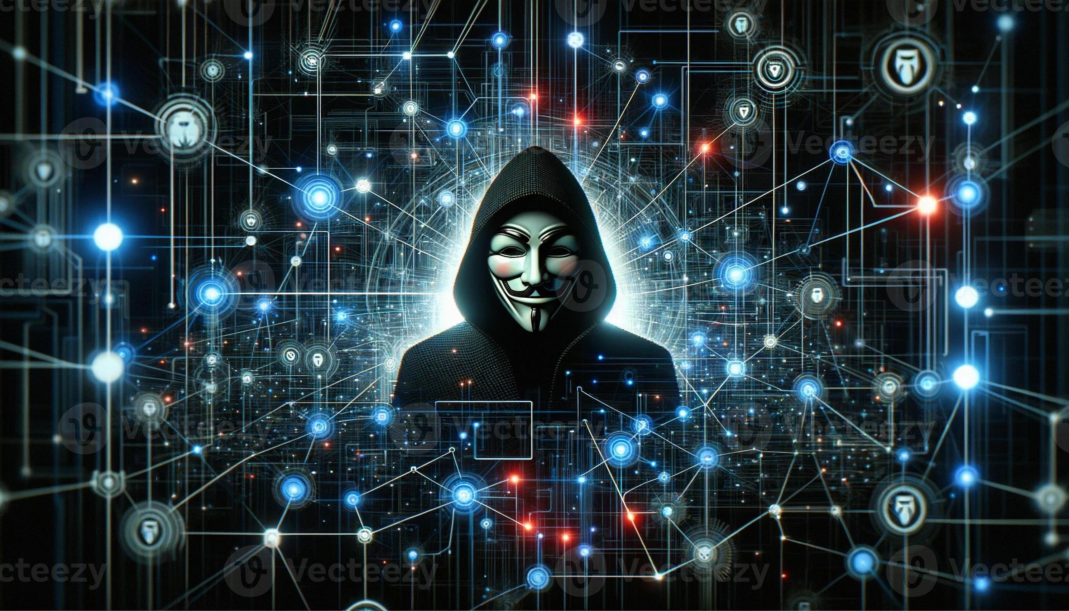 AI Generated The abstract background of the hacker threat 42521179 ...