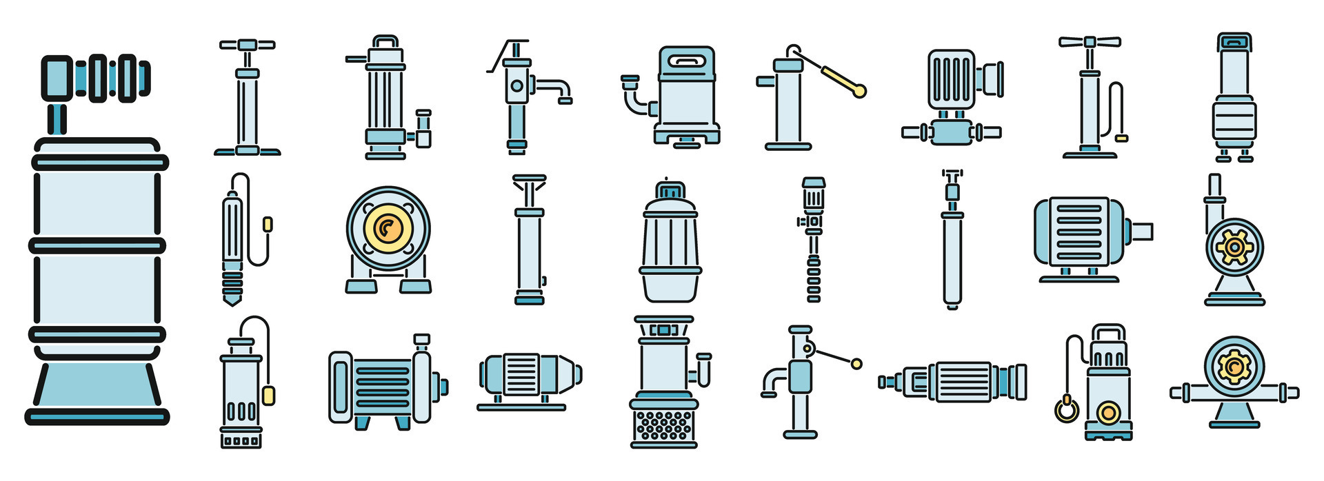 Pump icons set vector color line 42522186 Vector Art at Vecteezy Pump icons set vector color line 42522186 Vector Art at Vecteezy