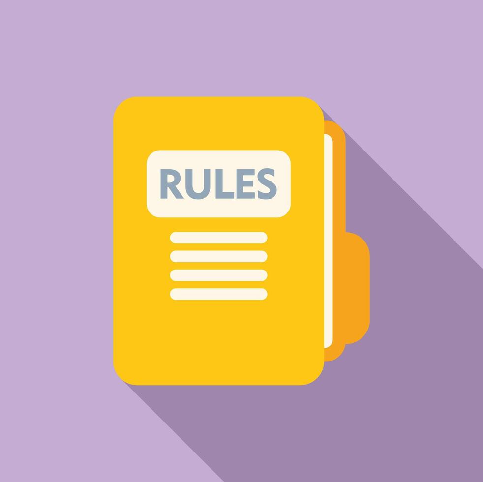 Folder legal rules icon flat vector. Regulated products 42522529 Vector ...