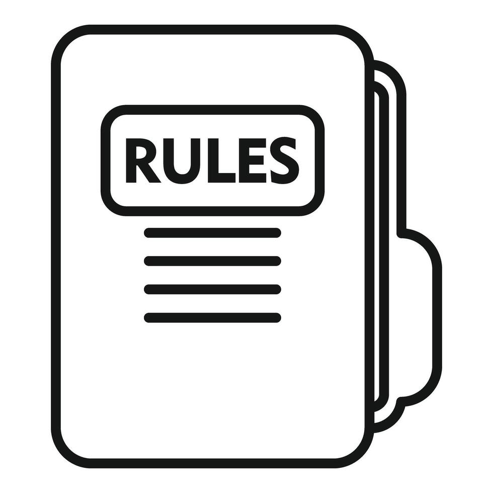 Folder legal rules icon outline vector. Regulated products 42522591 ...