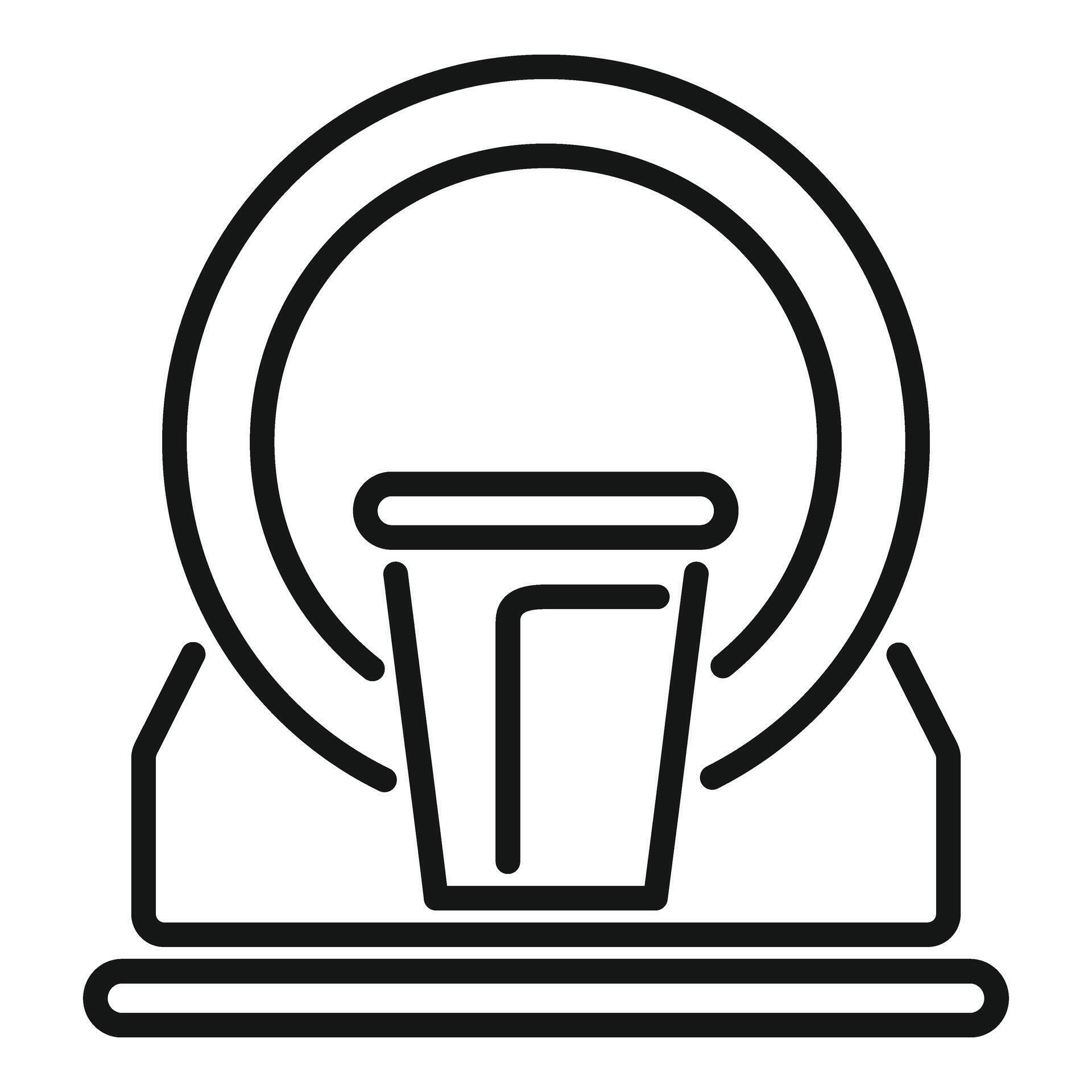 Monitor Diagnostic Device Icon Outline Vector Scan Xray Medical