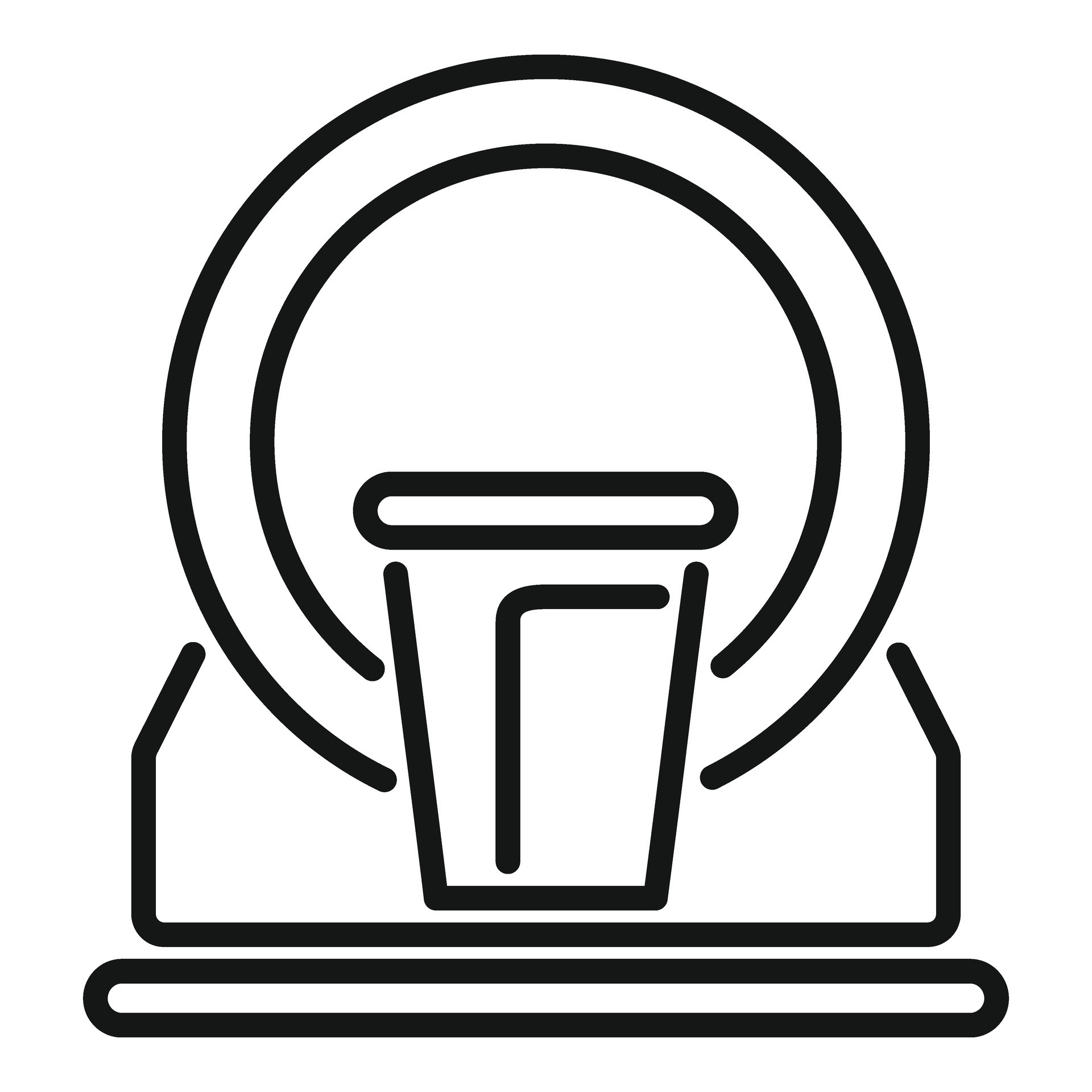 Monitor Diagnostic Device Icon Outline Vector Scan Xray Medical