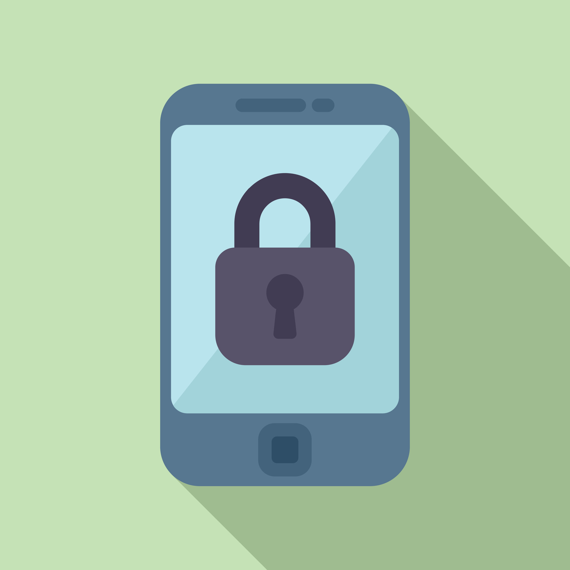 Lock secured phone icon flat vector. Id process multifactor 42523009 ... Lock secured phone icon flat vector. Id process multifactor 42523009 ...