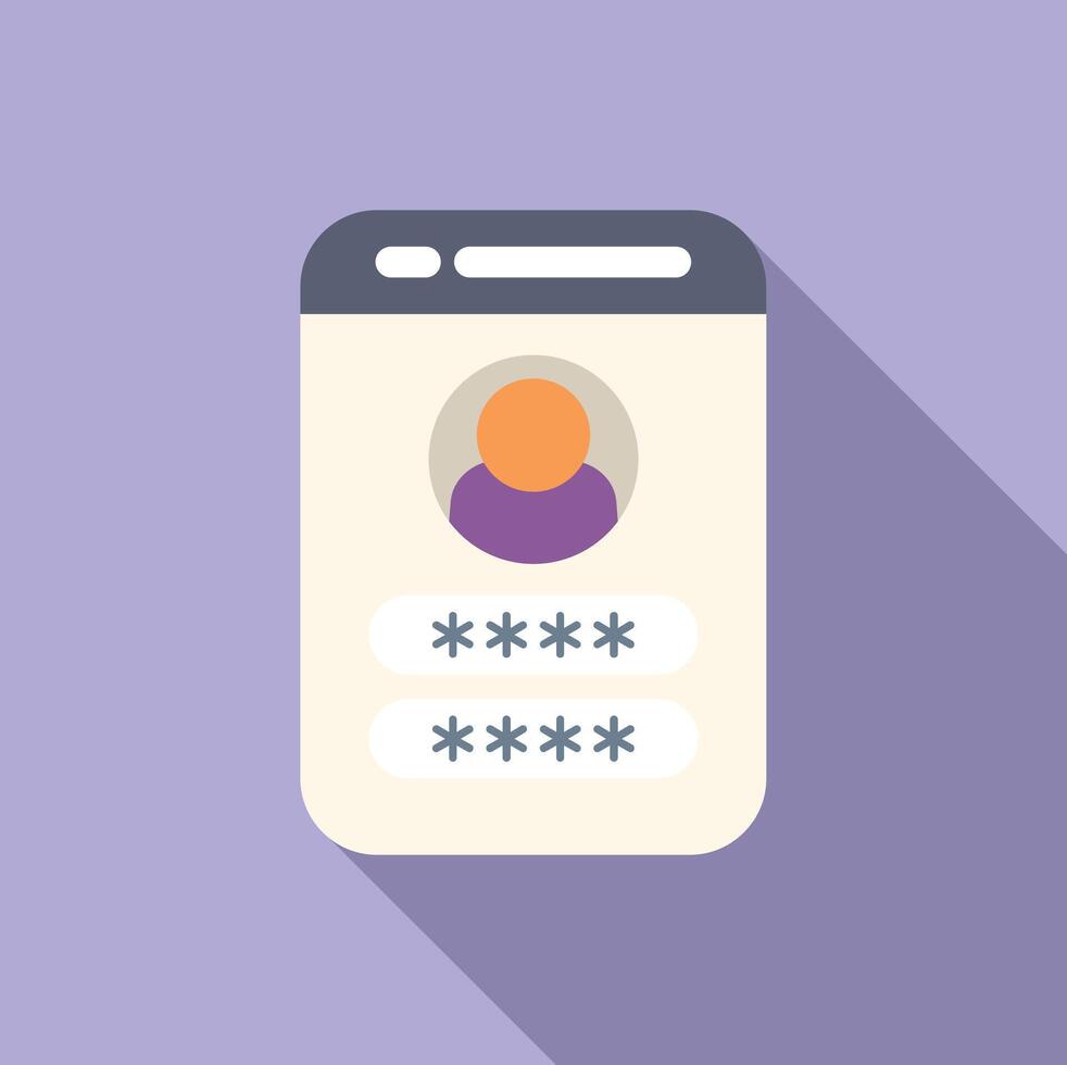 User Passcode Access Icon Flat Vector Register Verify 42523010 Vector 9998