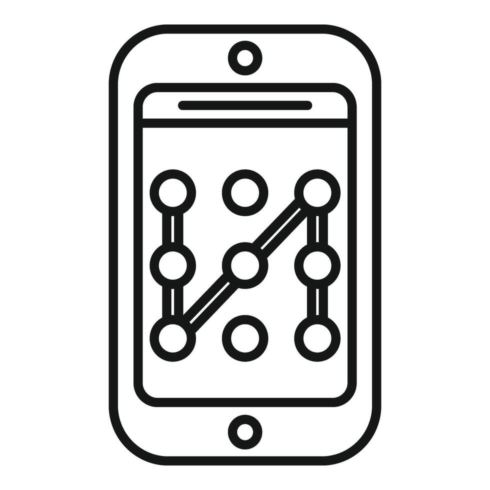 Unlock Image Code On Phone Icon Outline Vector Account Privacy