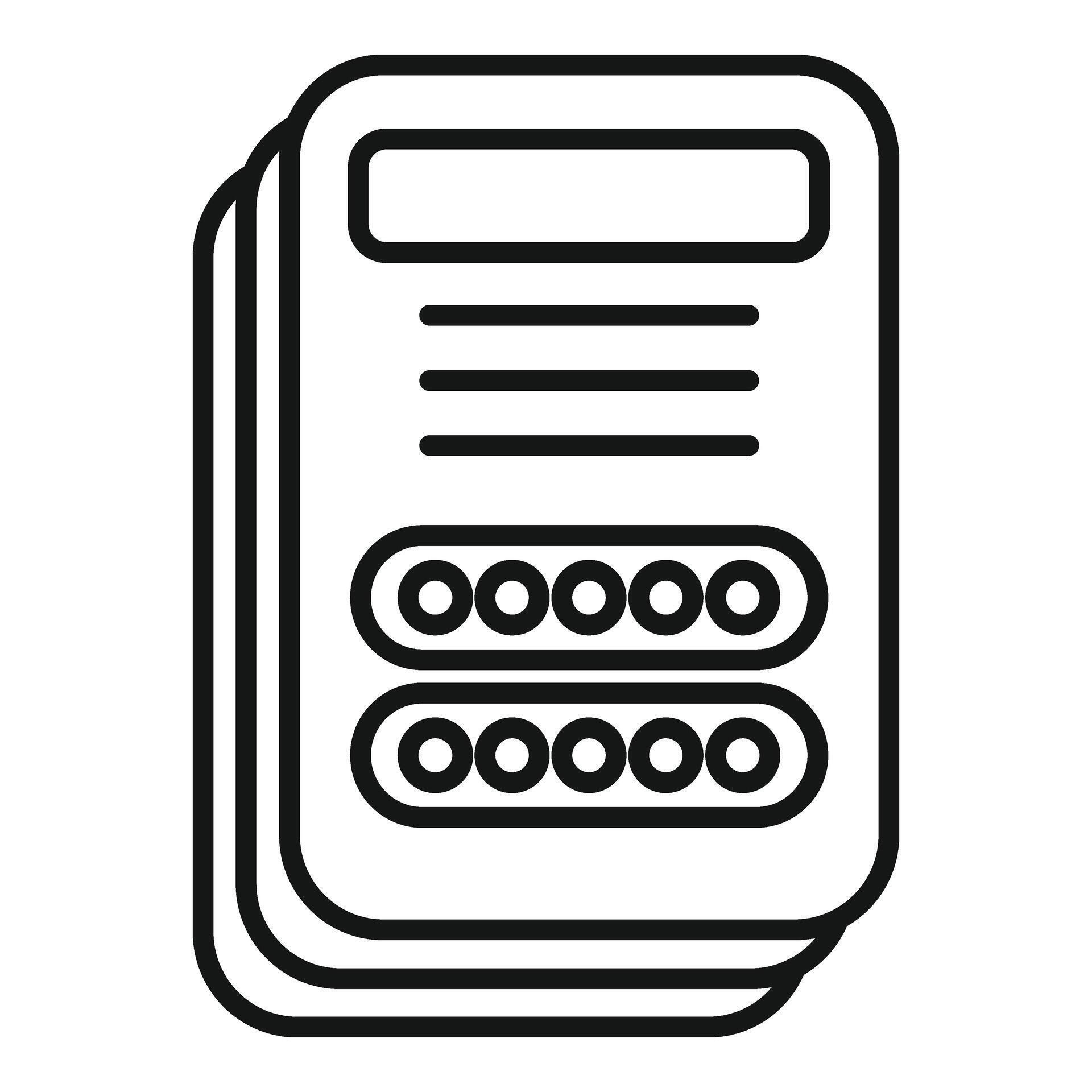Document Password Icon Outline Vector Access Computer 42523042 Vector