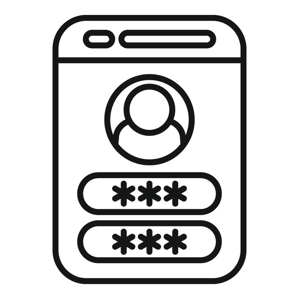 User Passcode Access Icon Outline Vector Register Verify 42523044 Vector Art At Vecteezy