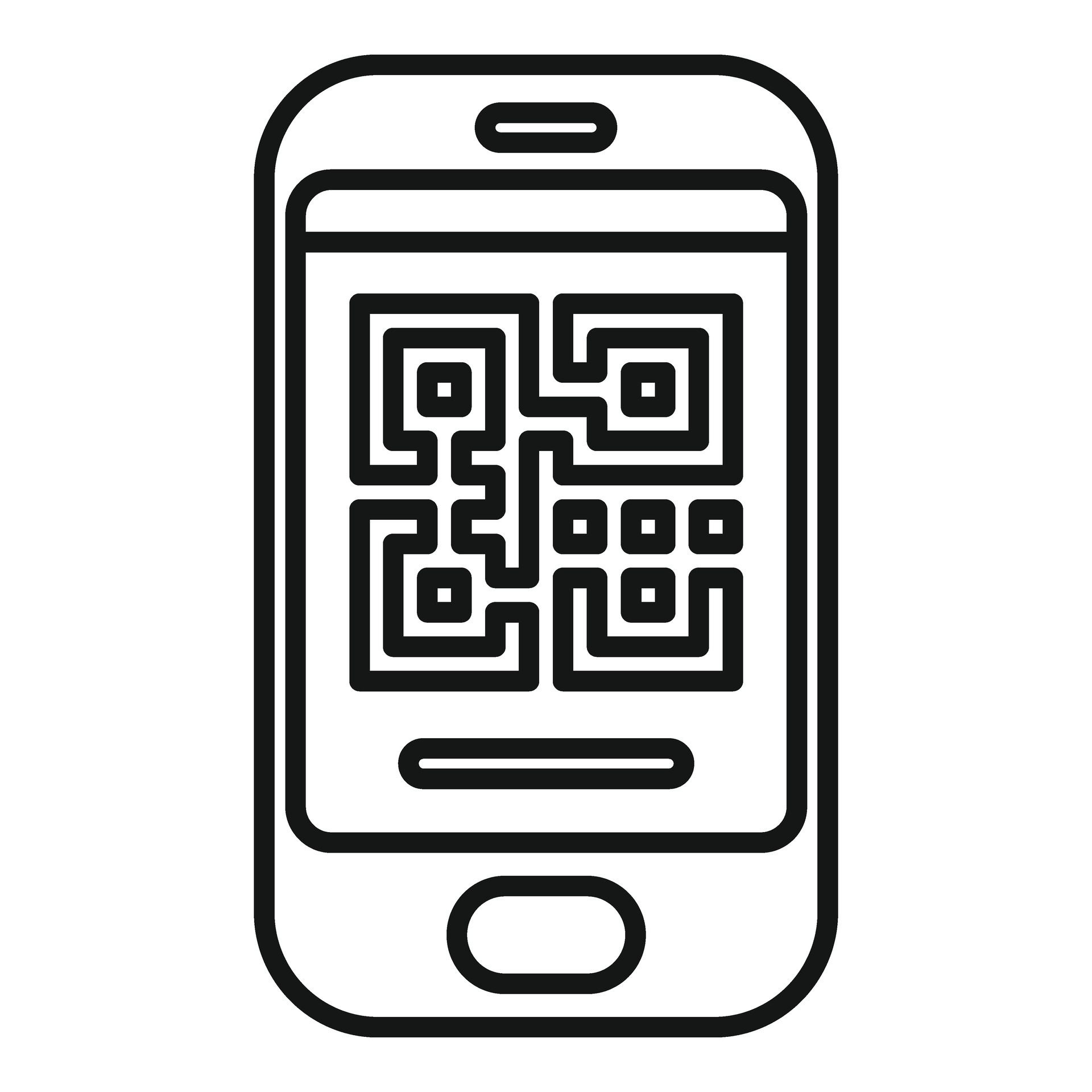 Scan Qr Code With Phone Icon Outline Vector Login Account 42523047