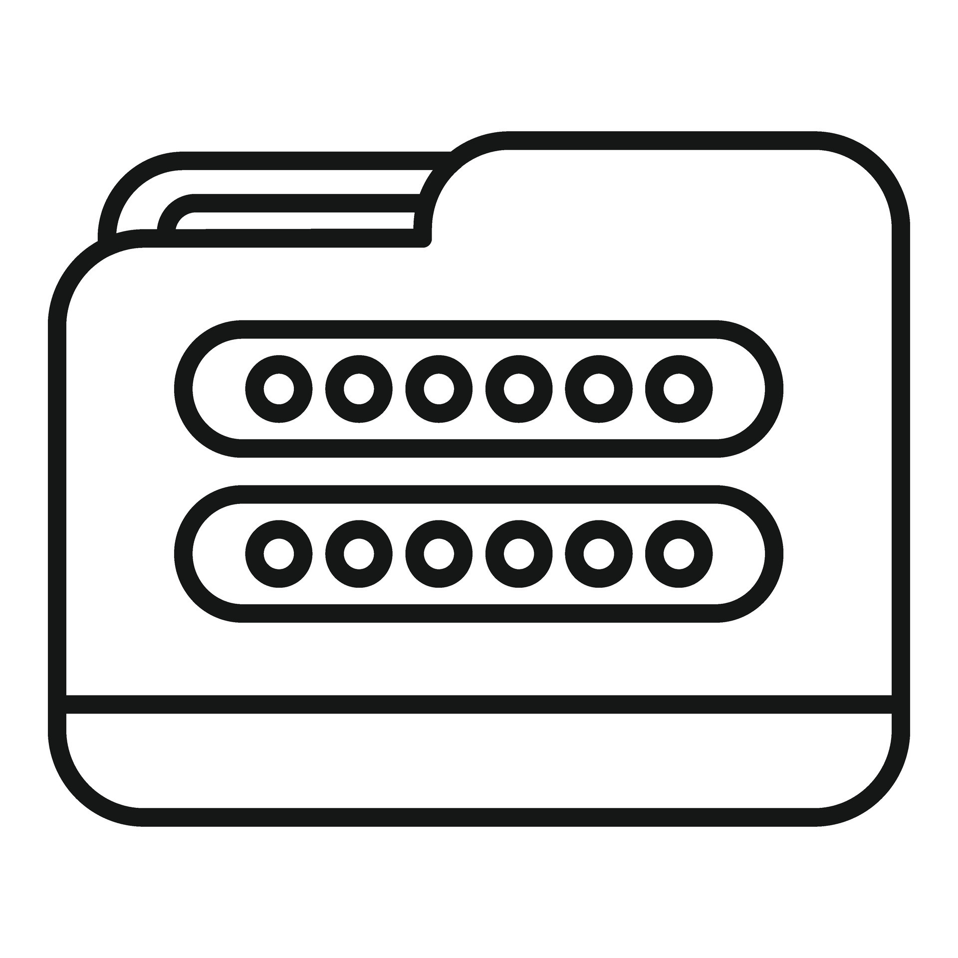 Access folder passcode icon outline vector. Id process account 42523048 ...