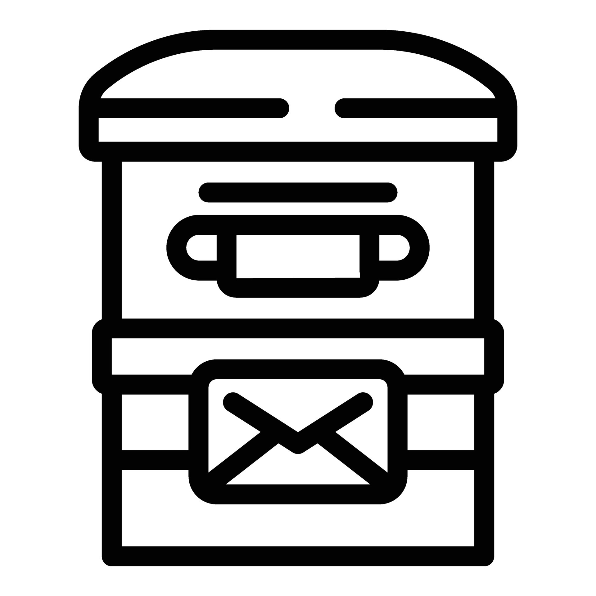 Postbox container icon outline vector. Letters repository 42524476 ...