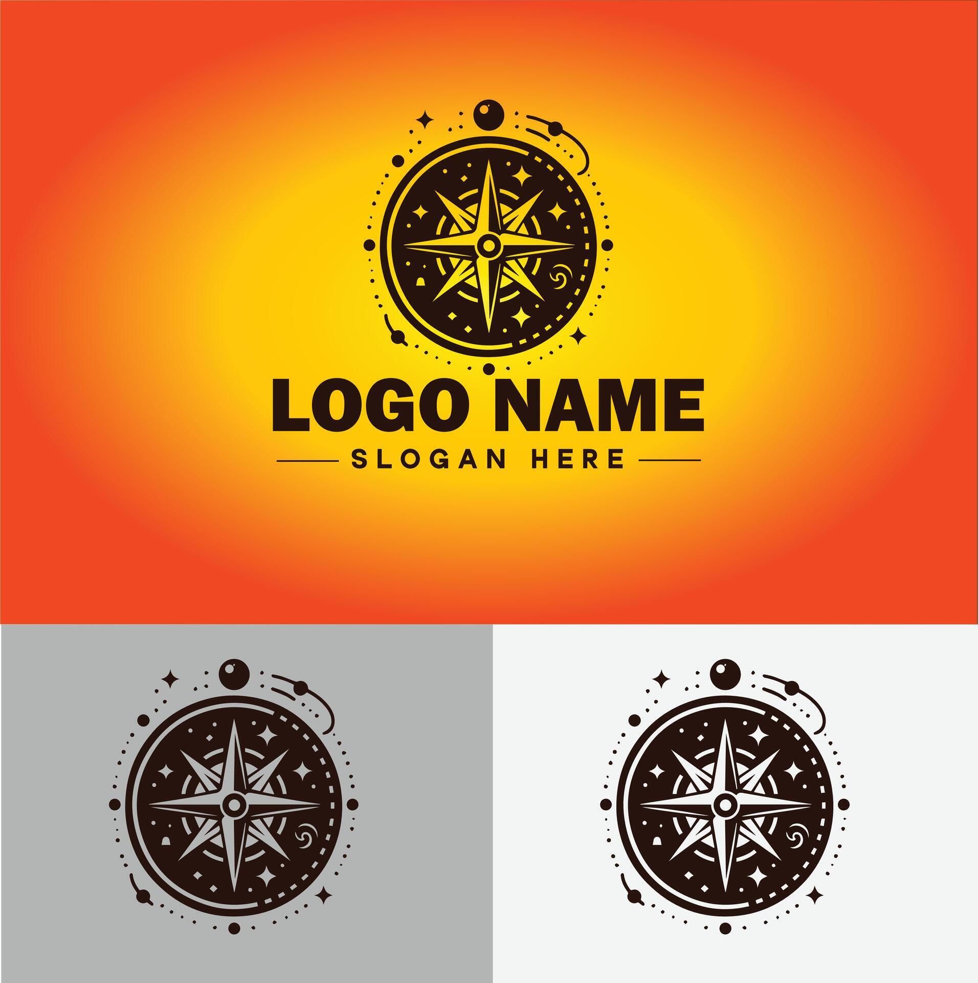 Compass Logo Icon Vector Art Graphics For Business Brand App Icon Direction Compass Logo