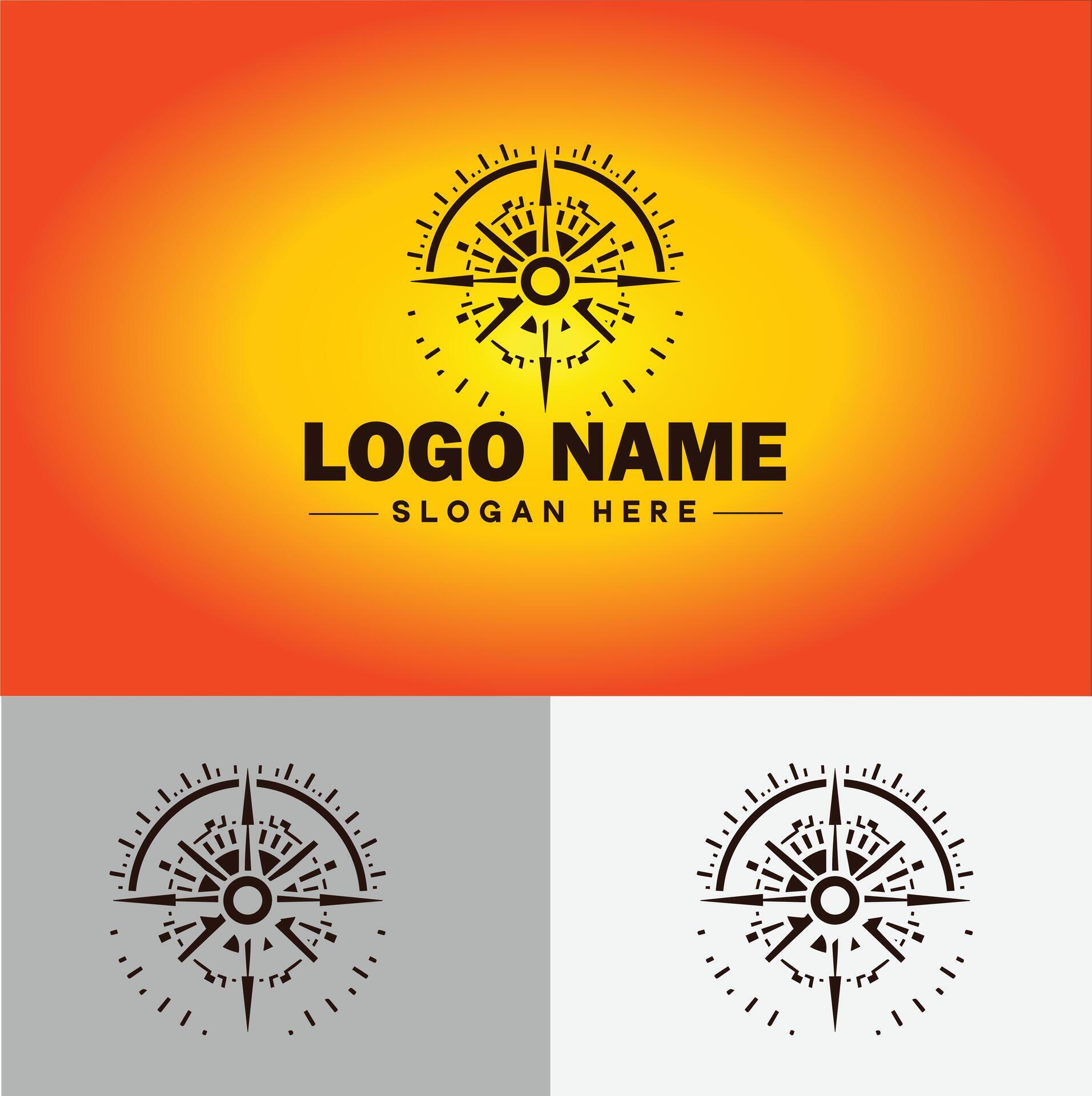 Compass Logo Icon Vector Art Graphics For Business Brand App Icon Direction Compass Logo