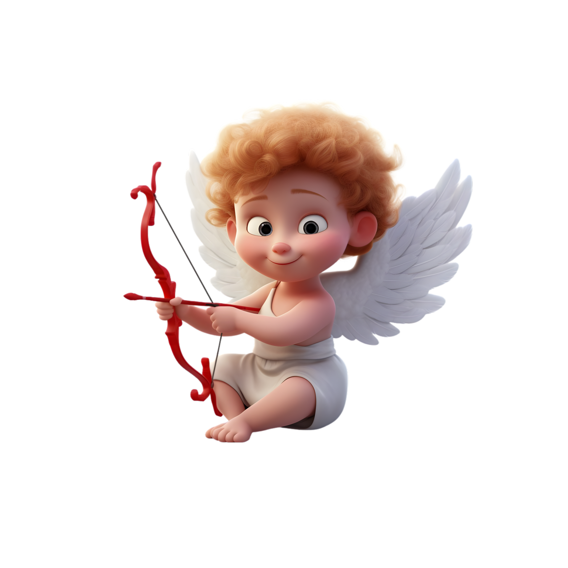 Ai Generated Cupid Angel With Bow And Arrow 42534570 Png