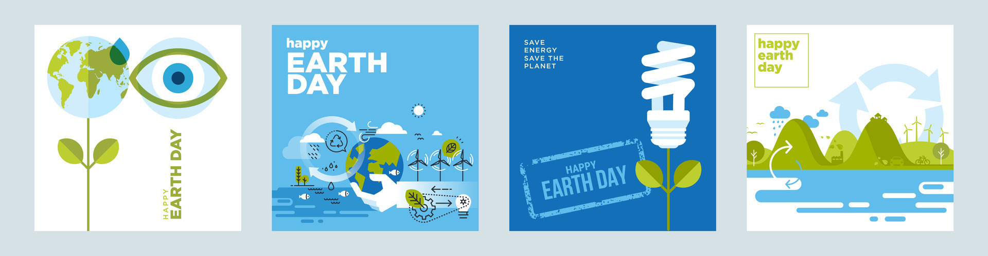 Earth day illustration set. Vector concepts for graphic and web design ...