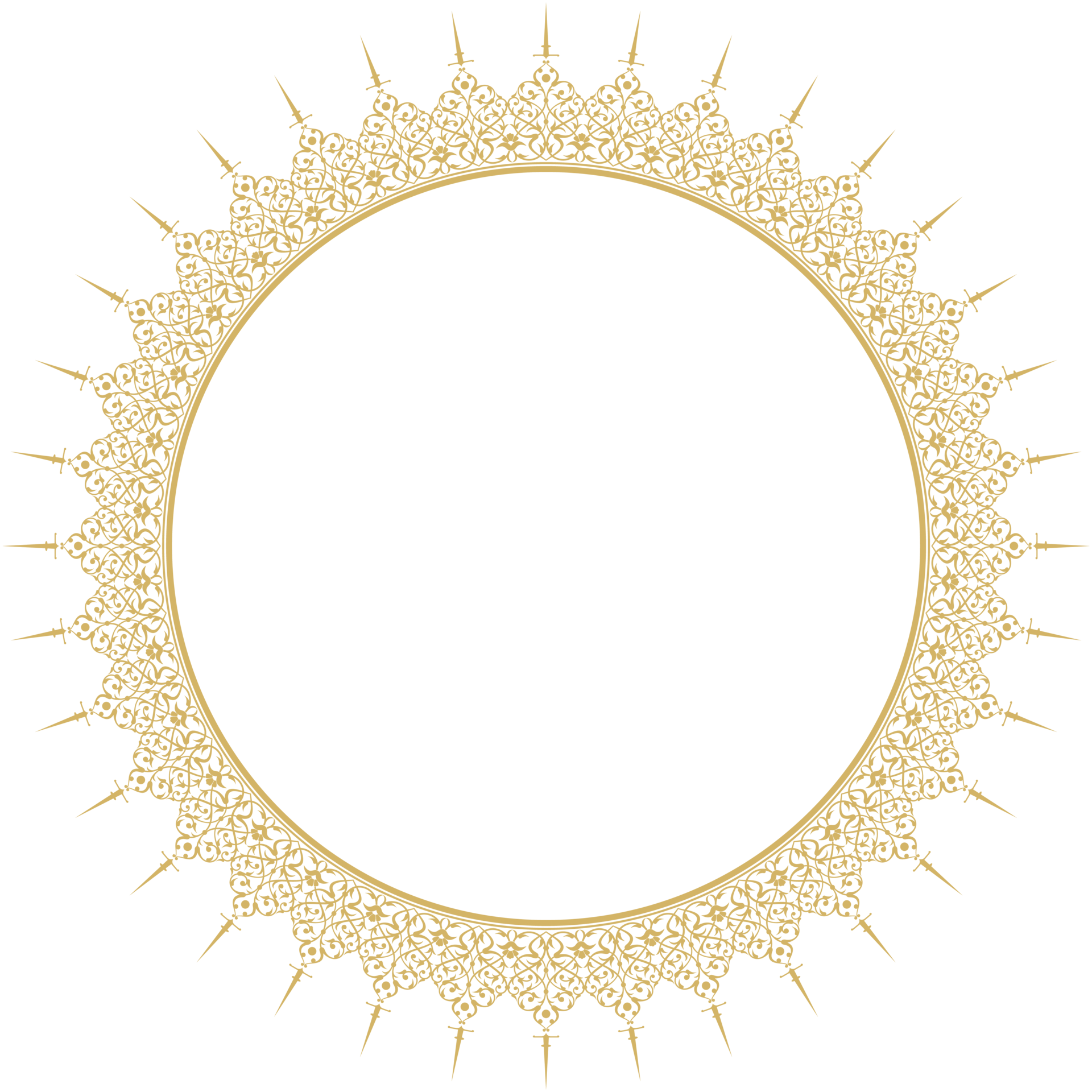 A Circular Frame Border Ornament Design Pattern Suitable For