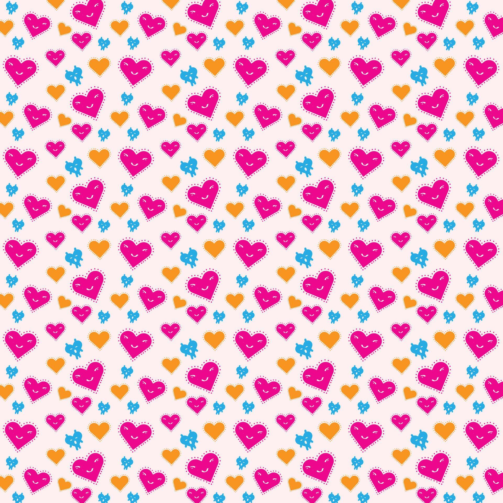 Hand drawn flat design conversation hearts pattern 42538510 Vector Art ...