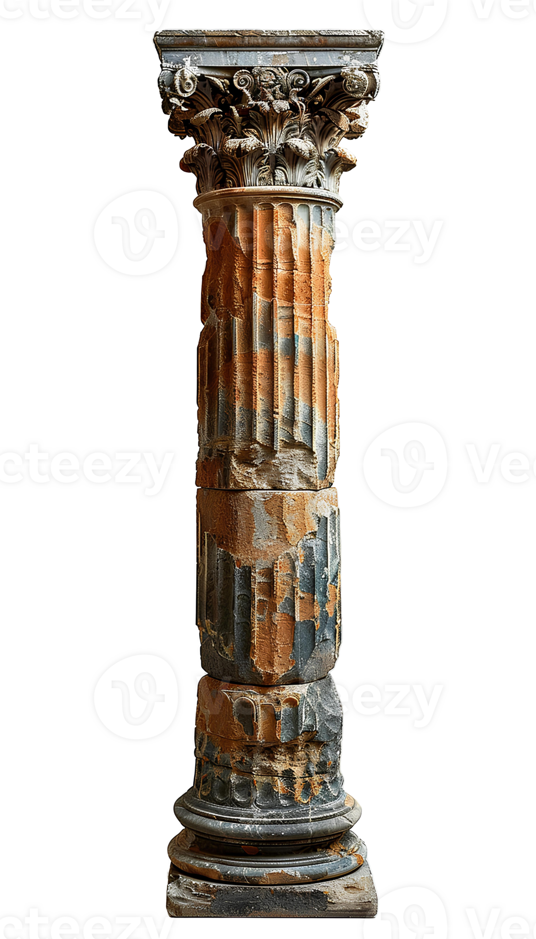 AI generated Ancient Greek column PNG. Tall Ancient Greek pillar isolated. Doric column PNG ...