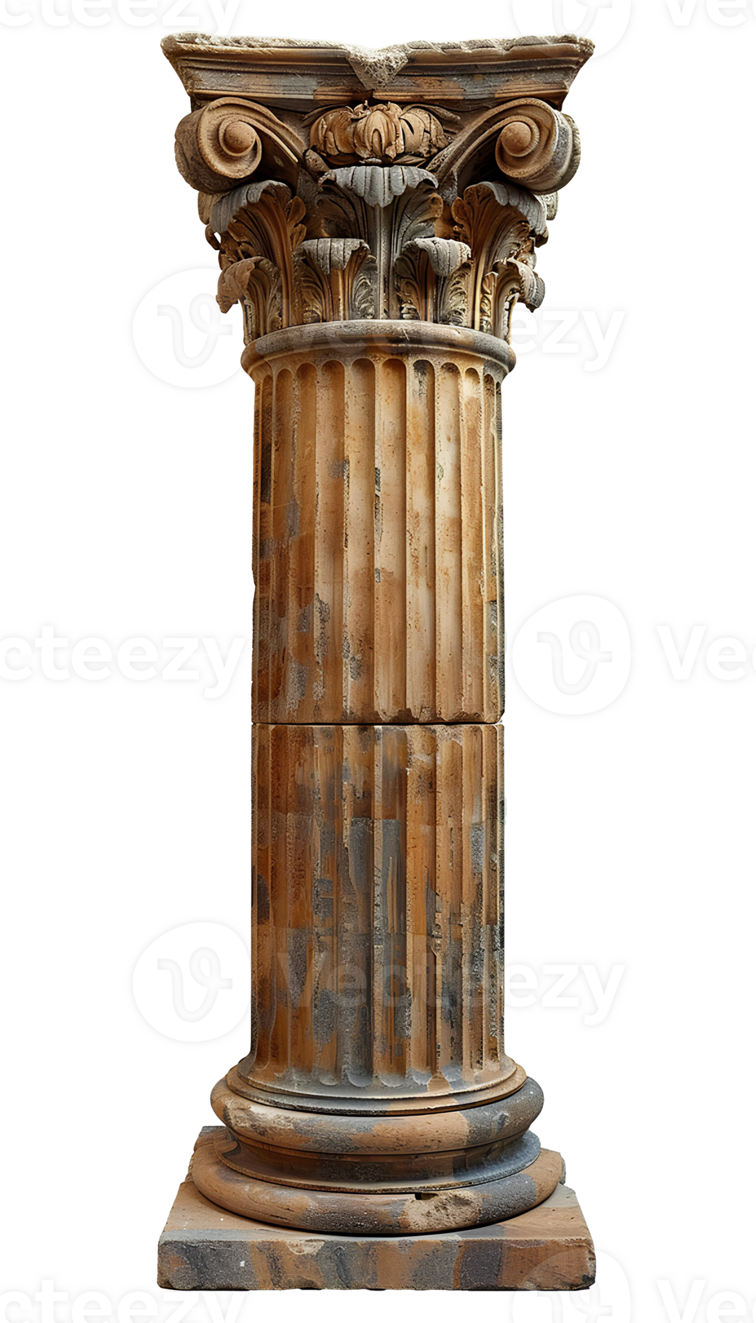 AI generated Ancient Greek column PNG. Tall Ancient Greek pillar isolated. Doric column PNG ...
