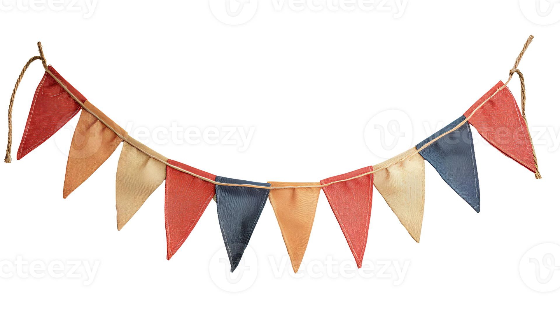 AI generated Party flag garland PNG. Colorful flag garland for birthday ...