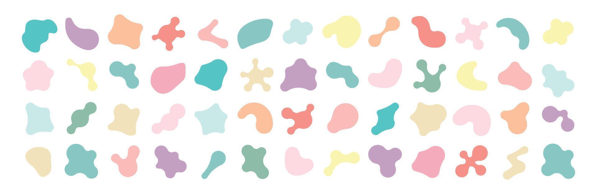 Irregular Random Blobs Abstract Organic Blotch Inkblot And Pebble