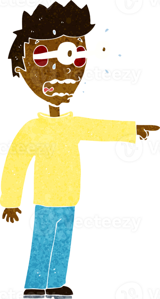 Cartoon Man With Popping Out Eyes 42548399 Png