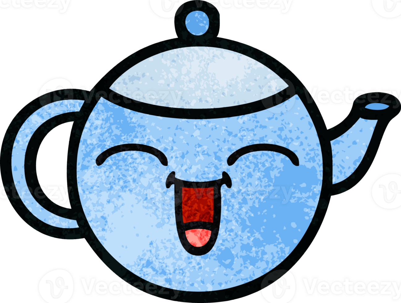 retro grunge texture cartoon happy teapot 42549630 PNG retro grunge texture cartoon happy teapot 42549630 PNG