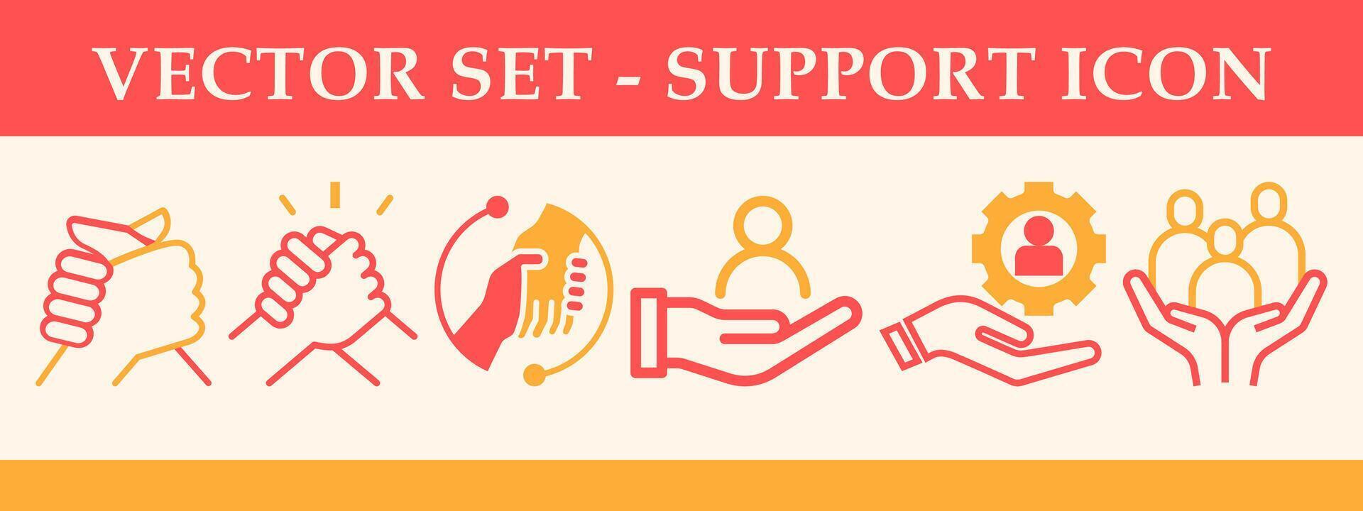 Support icon collection. Duotone color. Outline style vector. For ...