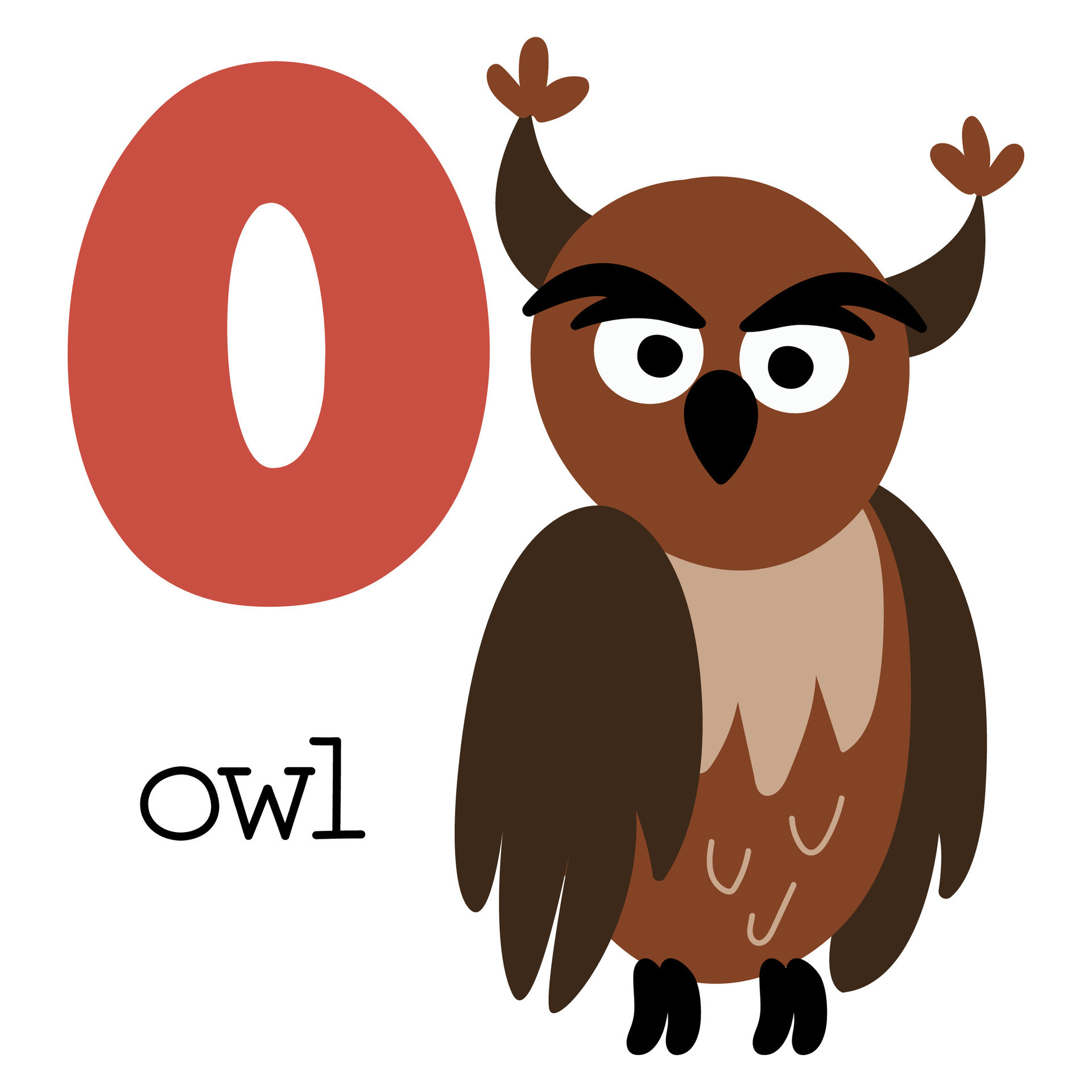 Educational illustration of letter O from alphabet. 42564780 Vector Art ...