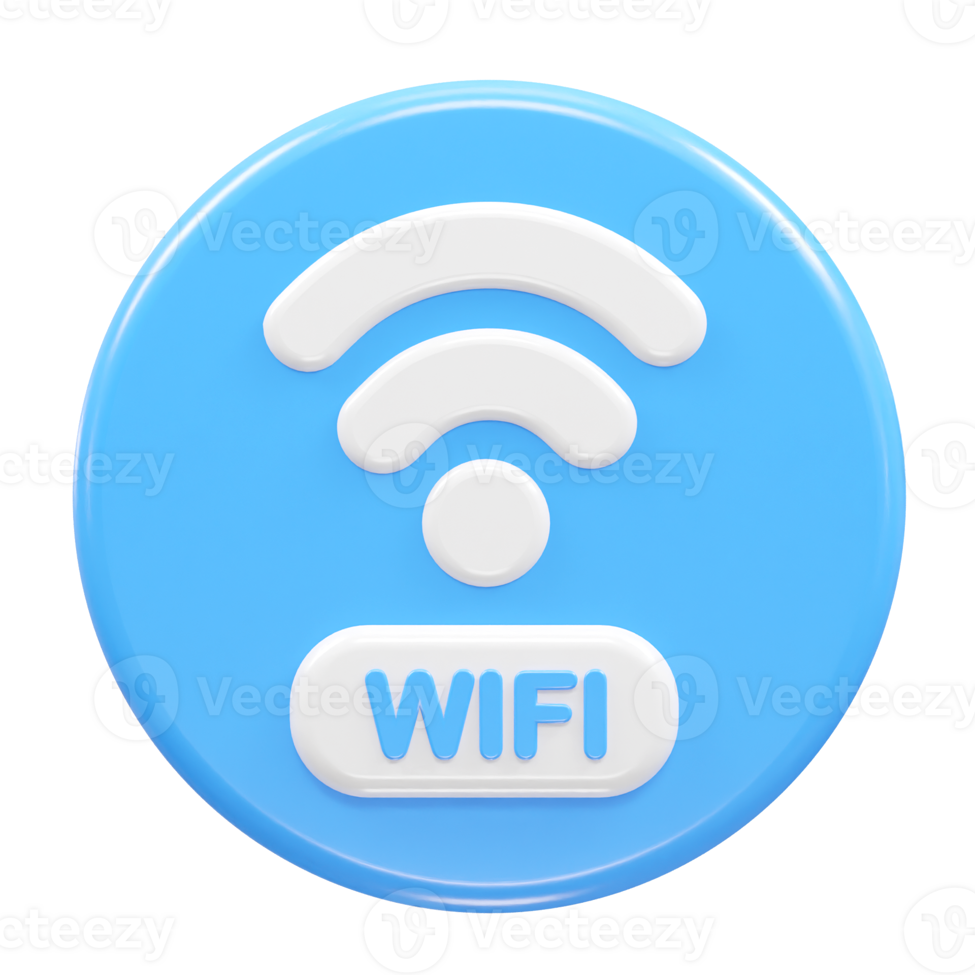 Wifi icon 3d rendering illustration 42567271 PNG