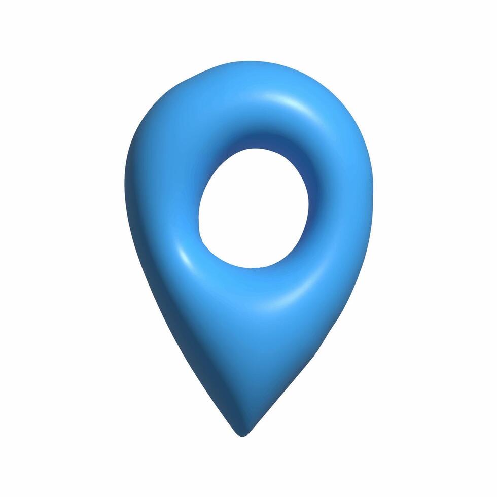 3d Map Geolocation Marker Gps Map Location Point Icon Realistic Vector