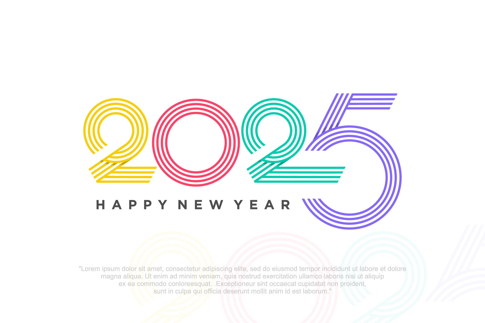 contento nuevo año 2025 diseño, 2025 logo texto diseño. nuevo año ...