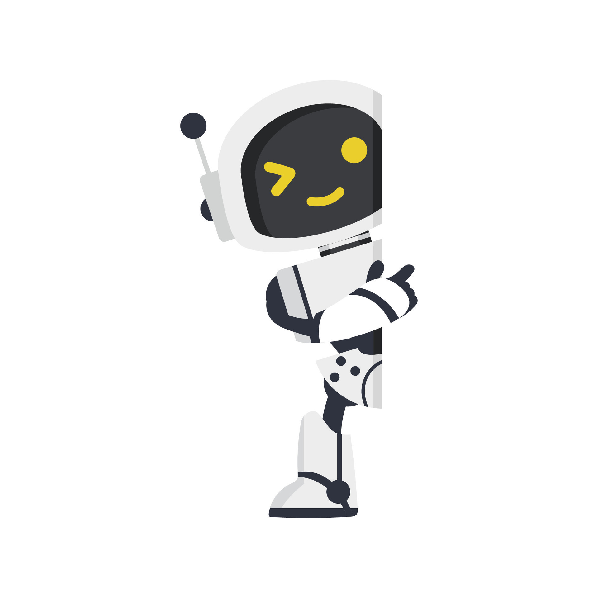 Cute Ai Robot With Empty 42570065 Vector Art At Vecteezy