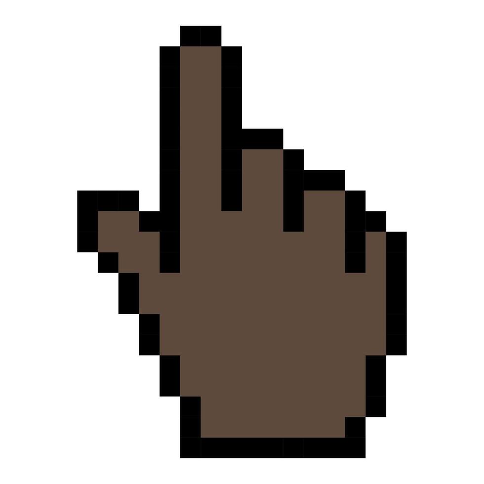 Black pointer line icon. Computer, mouse, arrow, hover, click, highlight, screen, pixel style ...