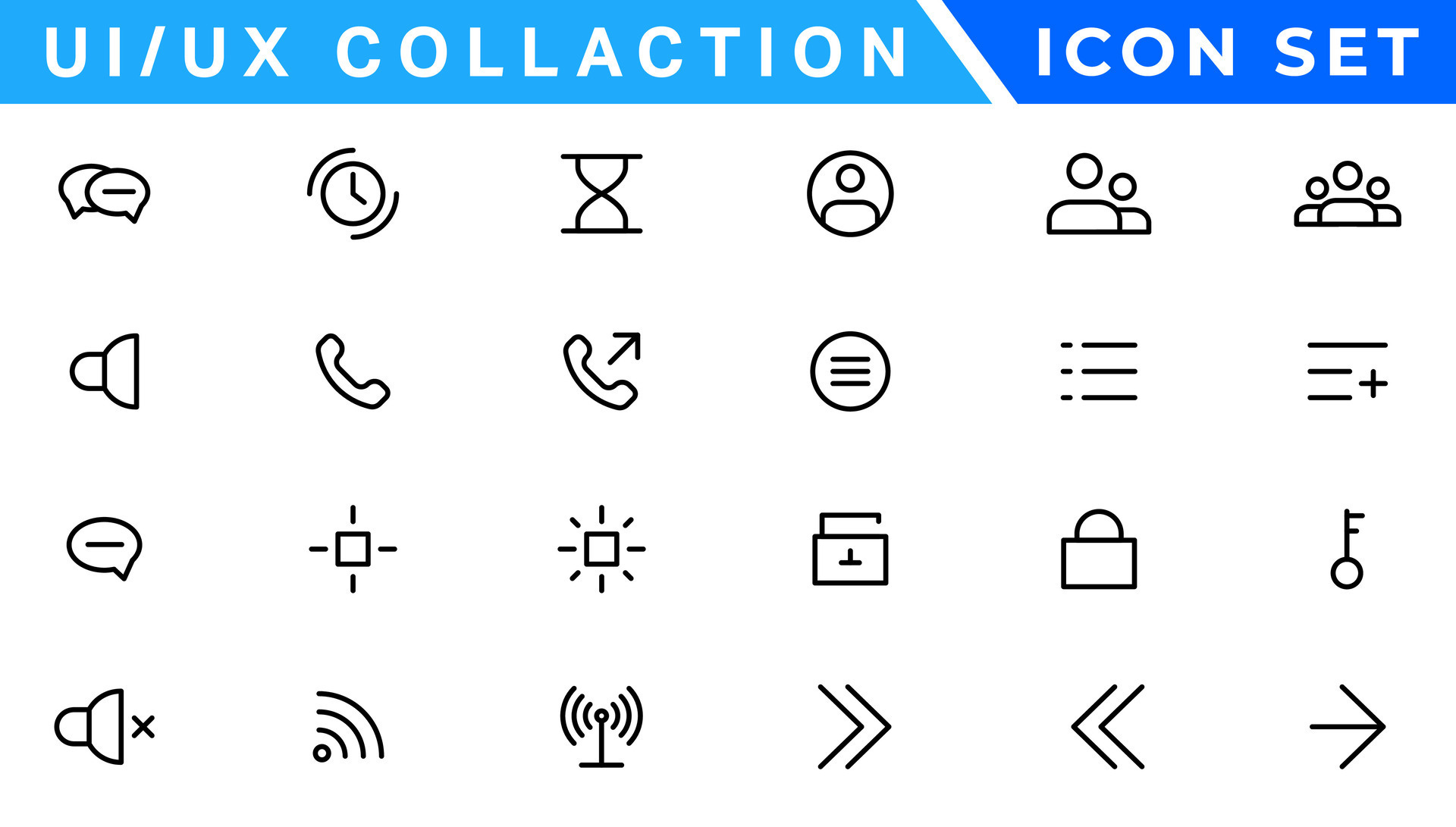 User Interface Icons Collection Basic Ui Ux Icon Set Set Icon Of User Interface Vector