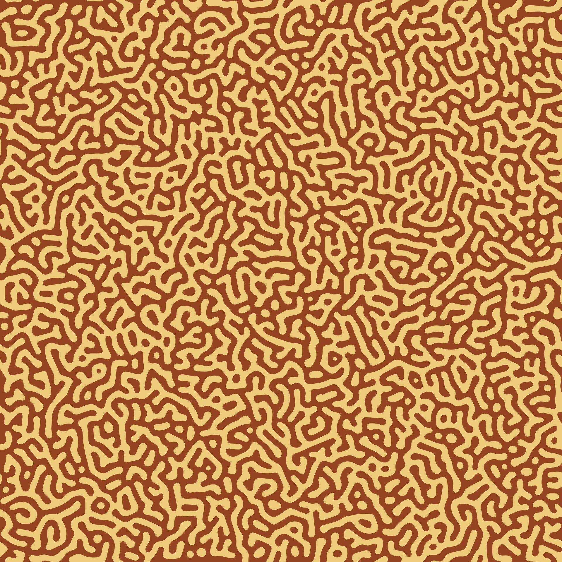 Biological Turing Reaction Diffusion Pattern In Brown Color Vector