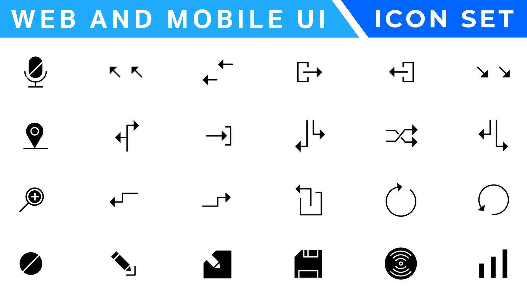 UI icons set. Vector. For mobile, web, social media, business. User ...