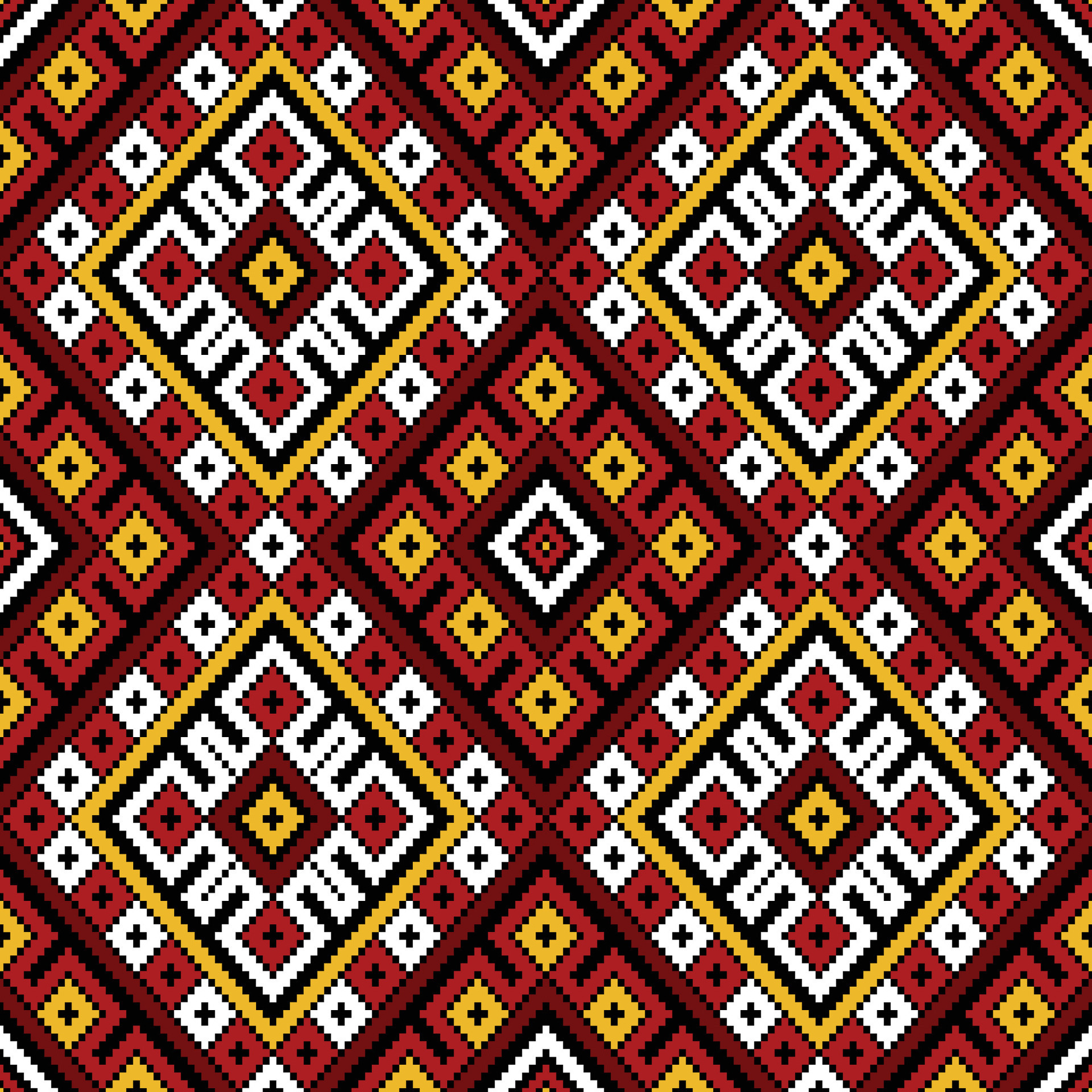 Native American-inspired A vibrant pattern with squares, triangles ...