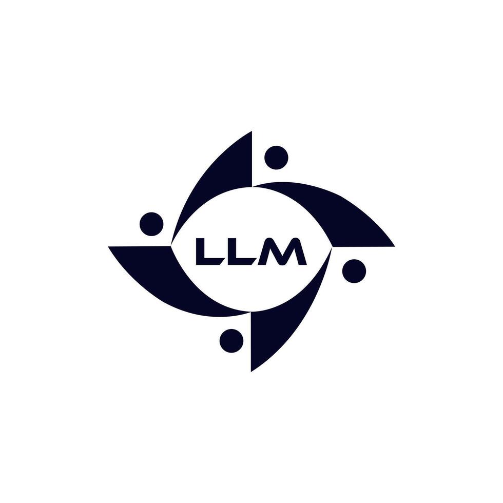 LLM logo. L L M design. White LM letter. LLM, L M letter logo design. Initial letter LMM linked ...