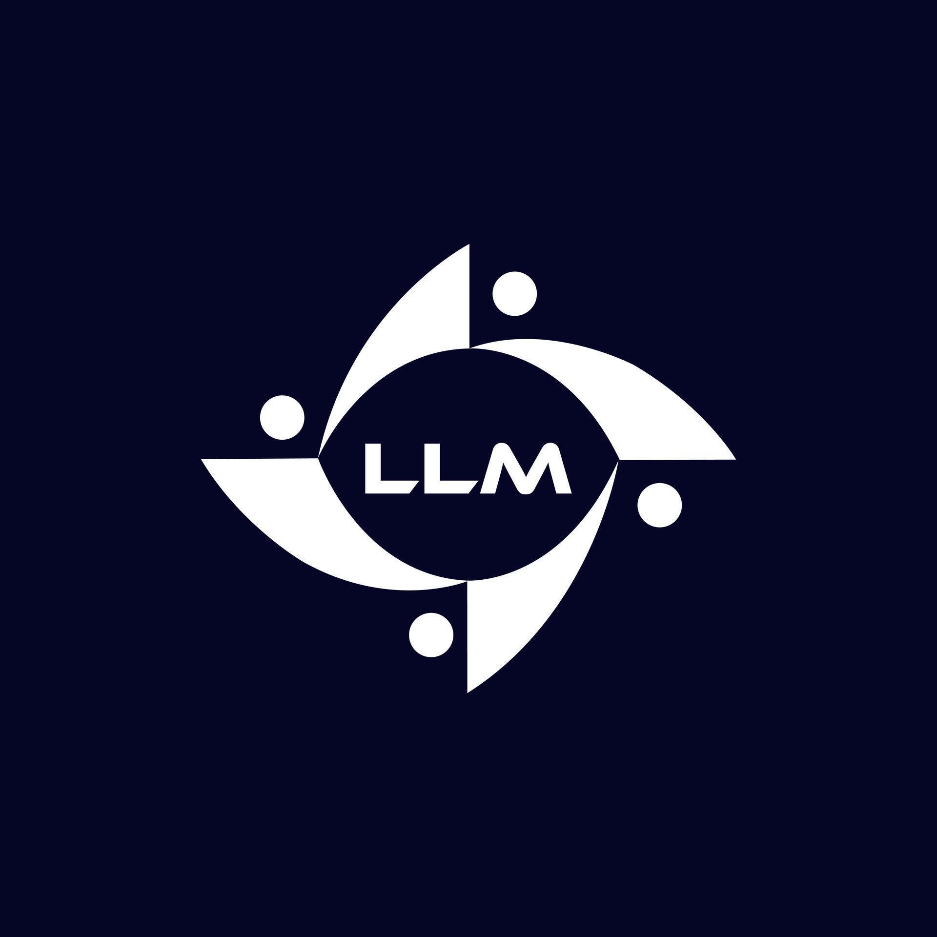 LLM logo. L L M design. White LM letter. LLM, L M letter logo design. Initial letter LMM linked ...