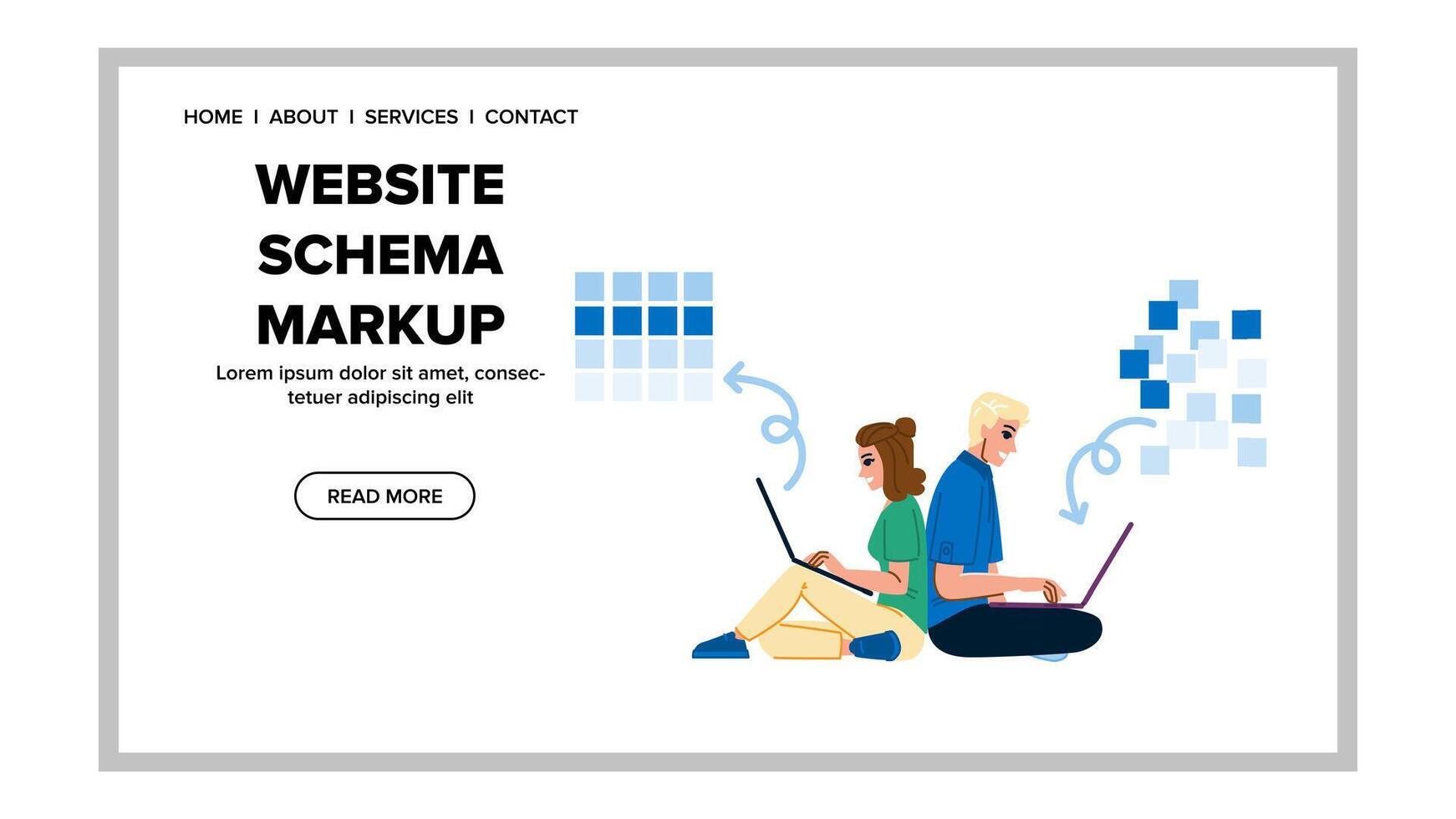 search website schema markup vector 42590020 Vector Art at Vecteezy