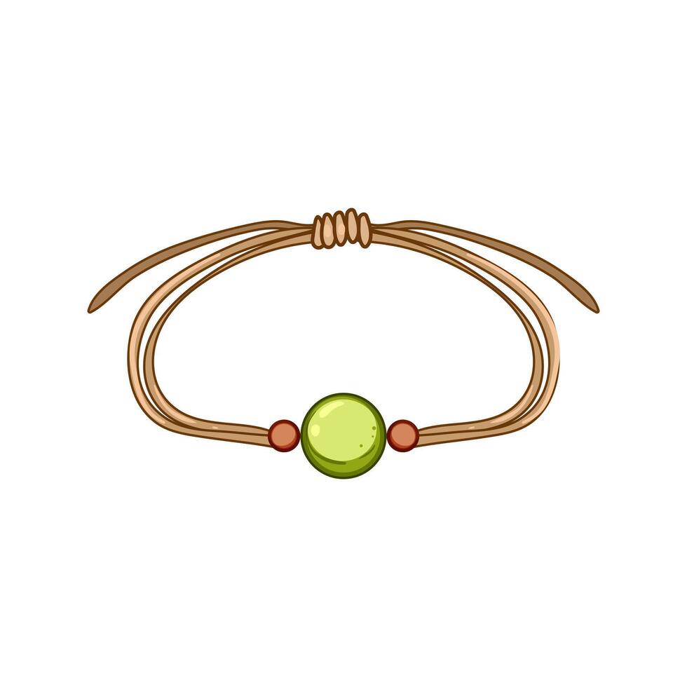 Jewelry Hippie Friendship Bracelets Cartoon Vector Illustration