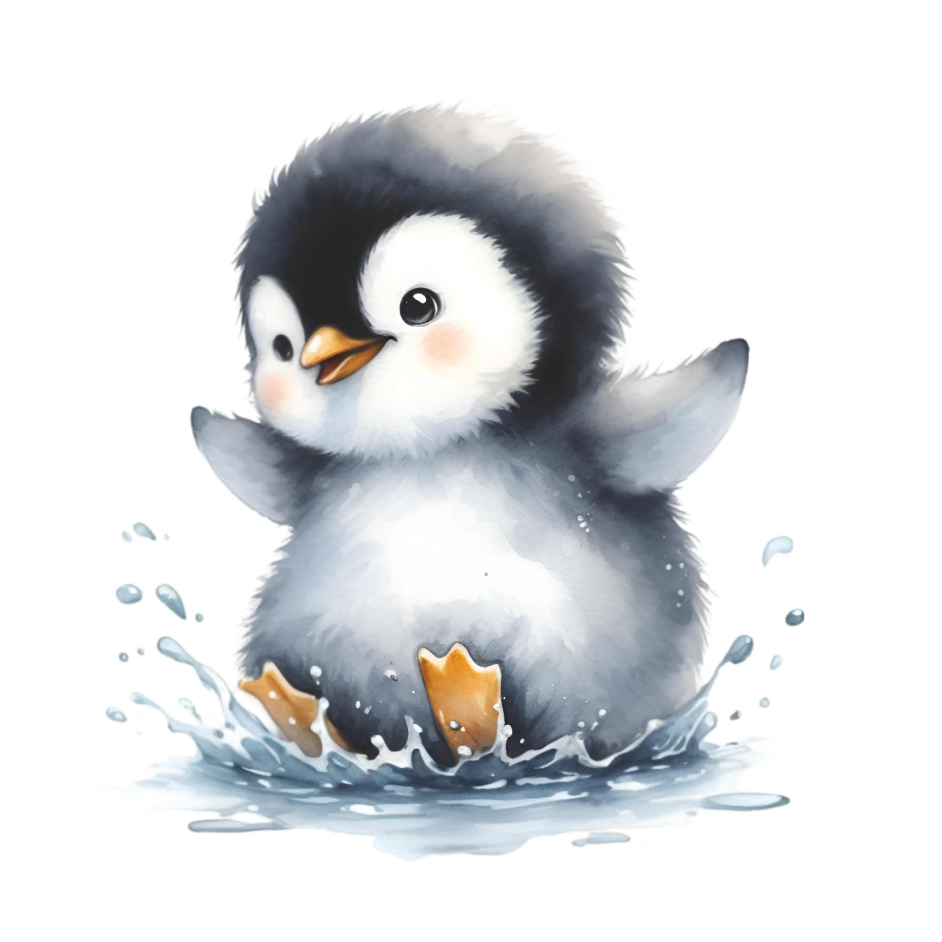Ai Generated Cute Cartoon Penguin Waddling 42592329 Png