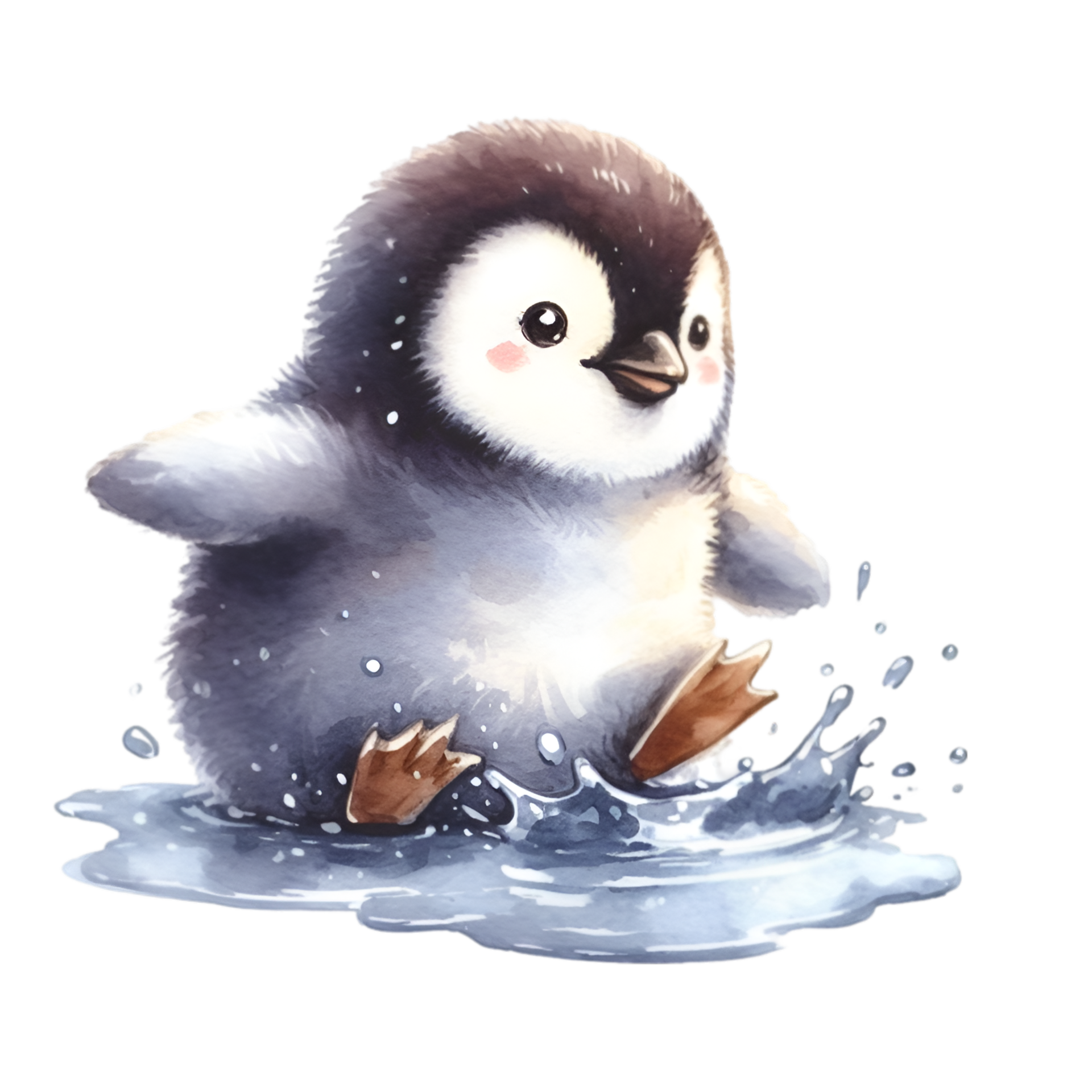 Ai Generated Cute Cartoon Penguin Waddling 42592338 Png