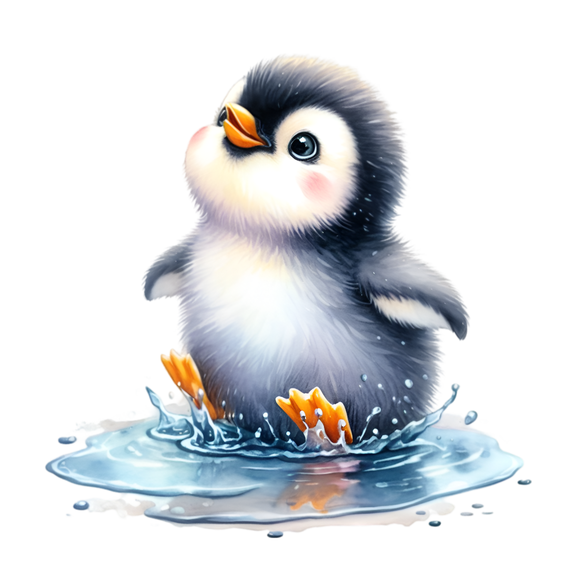 Ai Generated Cute Cartoon Penguin Waddling 42592343 Png