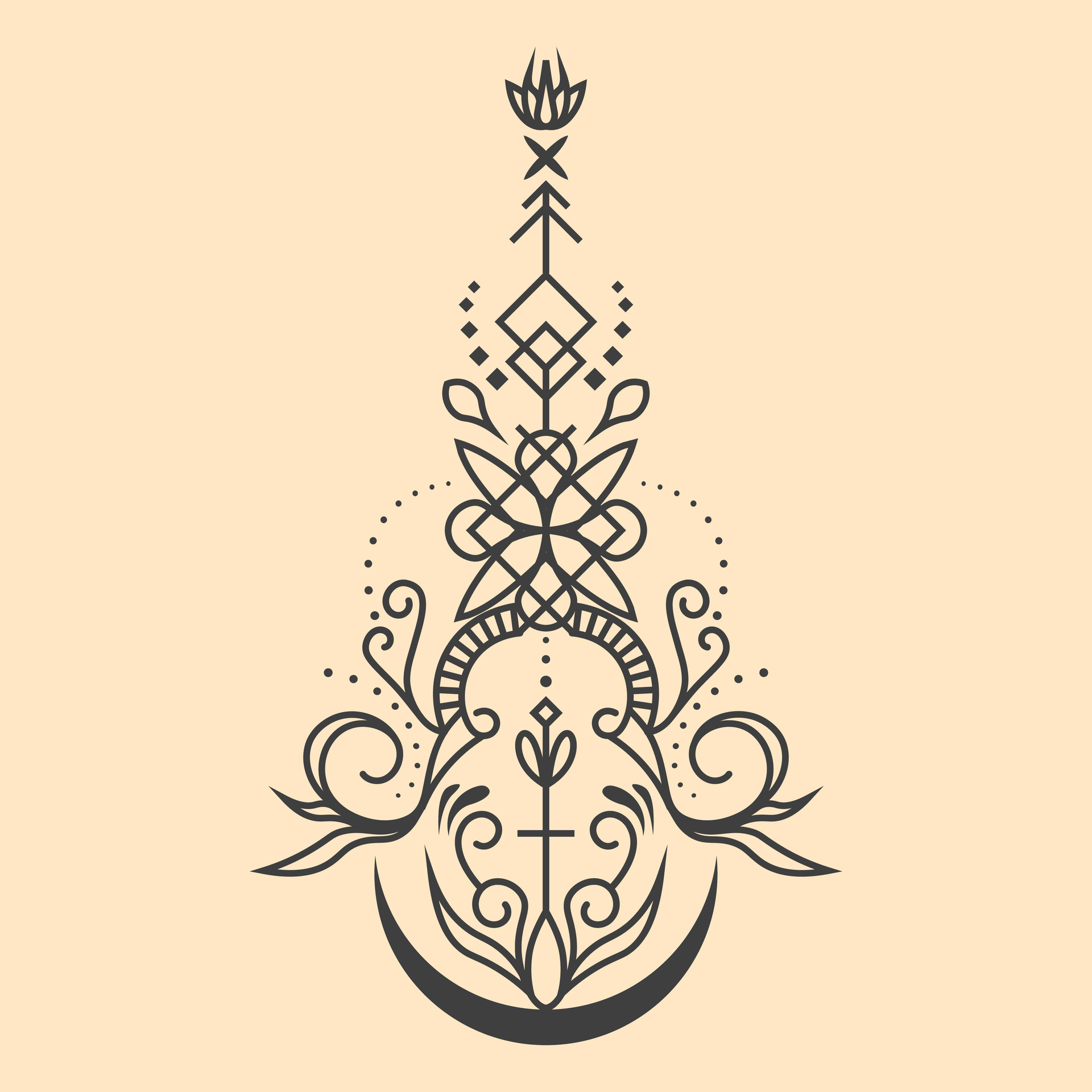 Vintage Ornamental Linework Illustration 42598017 Vector Art at Vecteezy