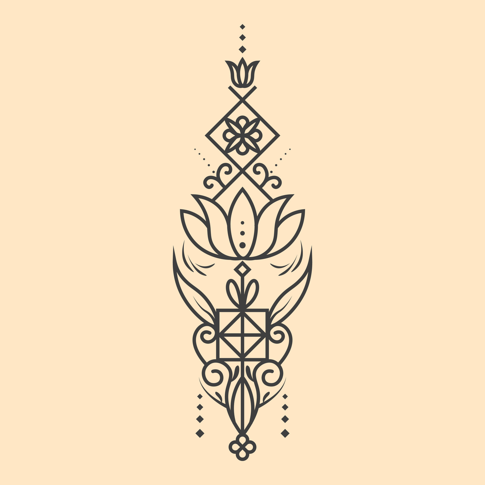 Vintage Ornamental Linework Illustration 42598034 Vector Art at Vecteezy