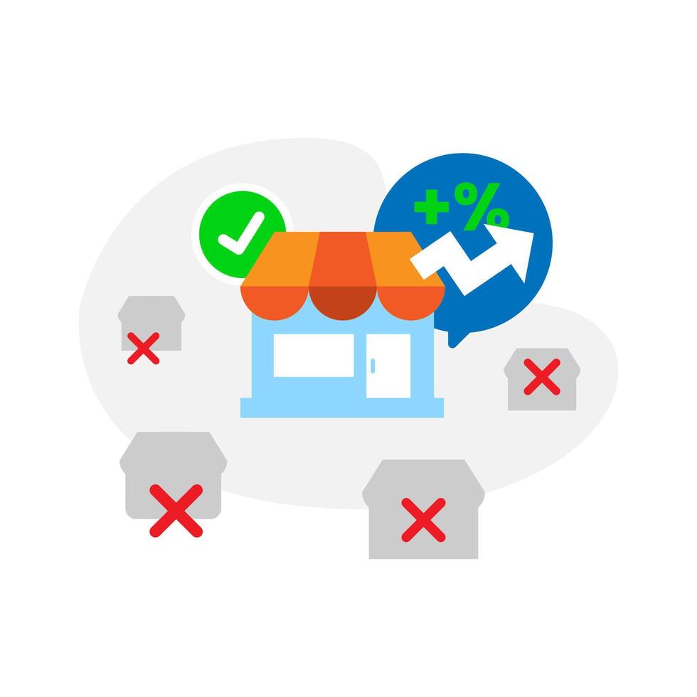 Focus Or Niching Down Strategy Concept Illustration Flat Design Vector Simple Modern Graphic
