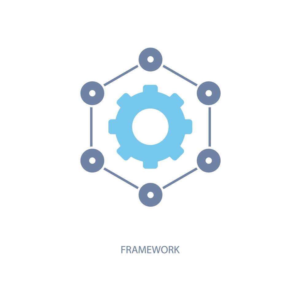 framework concept line icon. Simple element illustration.framework ... framework concept line icon. Simple element illustration.framework ...