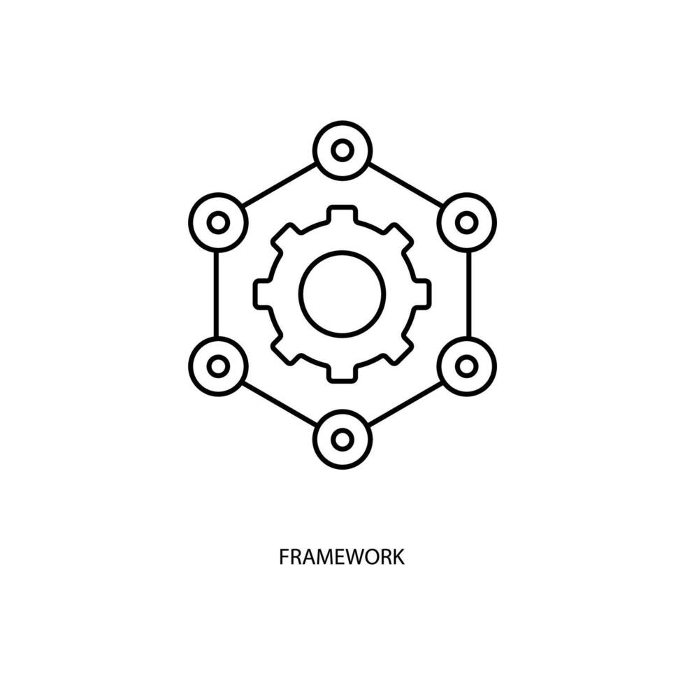 framework concept line icon. Simple element illustration.framework ... framework concept line icon. Simple element illustration.framework ...