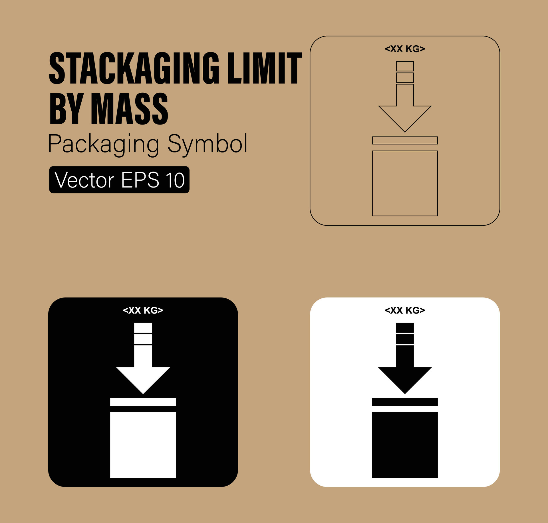 Stackaging Limit By Mass Packaging Symbol 42601773 Vector Art At Vecteezy